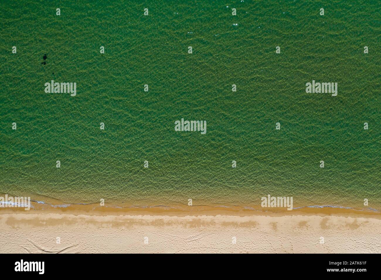 Vista aerea de Kino o bahía de Kino, Sonora, Mex en el golfo de ...