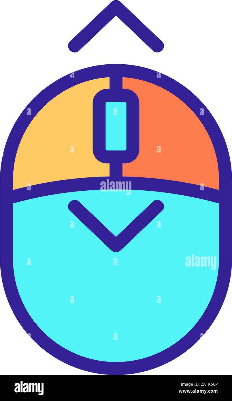 Scroll the screen icon vector. Isolated contour symbol illustration ...