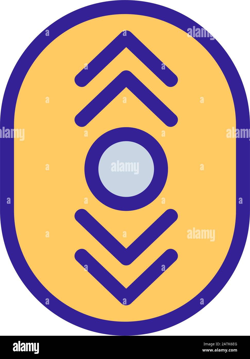 Scroll the screen icon vector. Isolated contour symbol illustration ...