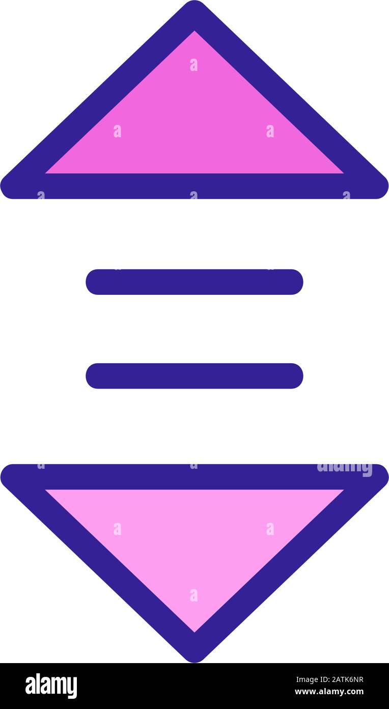 Scroll the screen icon vector. Isolated contour symbol illustration ...