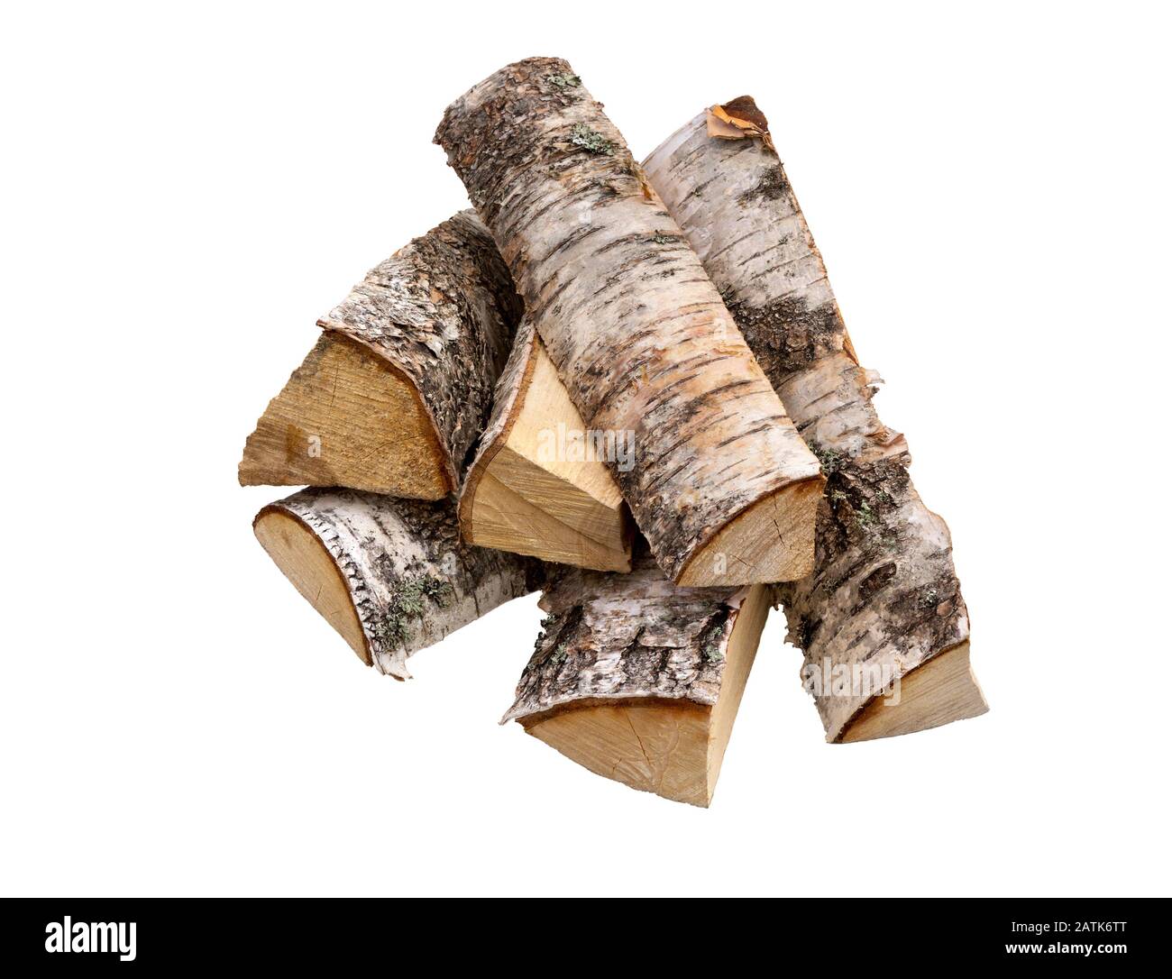 Firewood. Pile of firewood isolated on a white background. Logs of ...