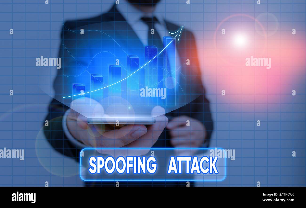 Conceptual hand writing showing Spoofing Attack. Concept meaning ... Conceptual hand writing showing Spoofing Attack. Concept meaning ...