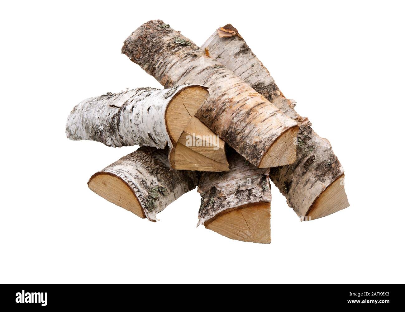 Firewood. Pile of firewood isolated on a white background. Logs of ...