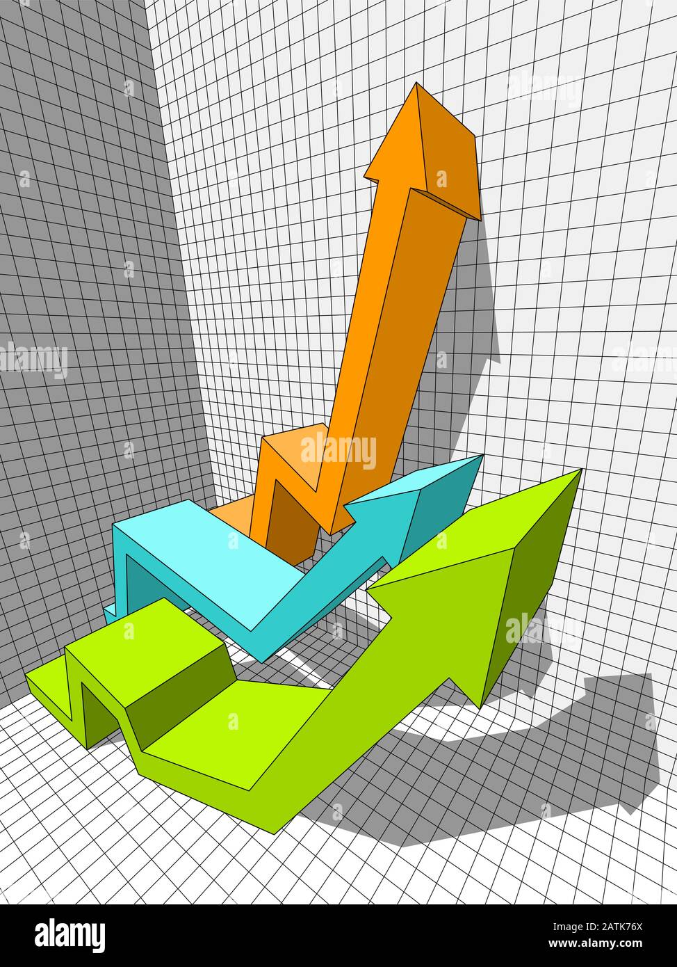 Infographic with graph arrows Stock Vector Images - Alamy