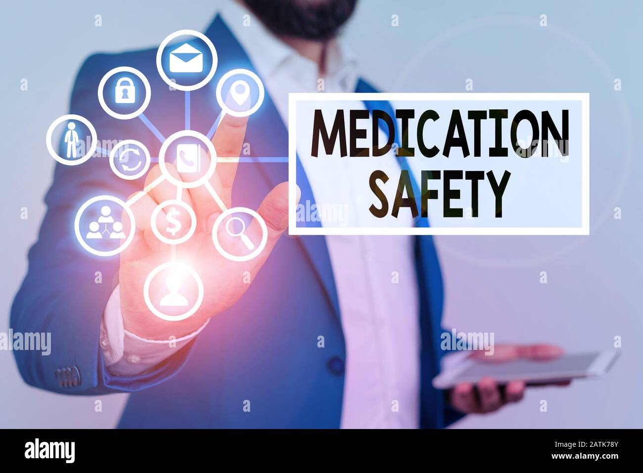 Handwriting text writing Medication Safety. Conceptual photo freedom ...