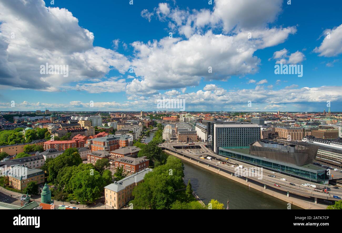 Aerial view of Stockholm City Stock Photo - Alamy