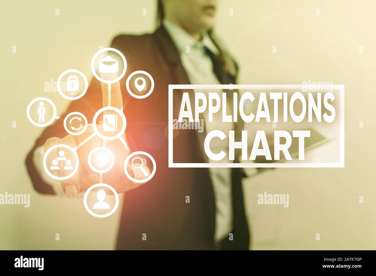 Writing note showing Applications Chart. Business concept for graph ...