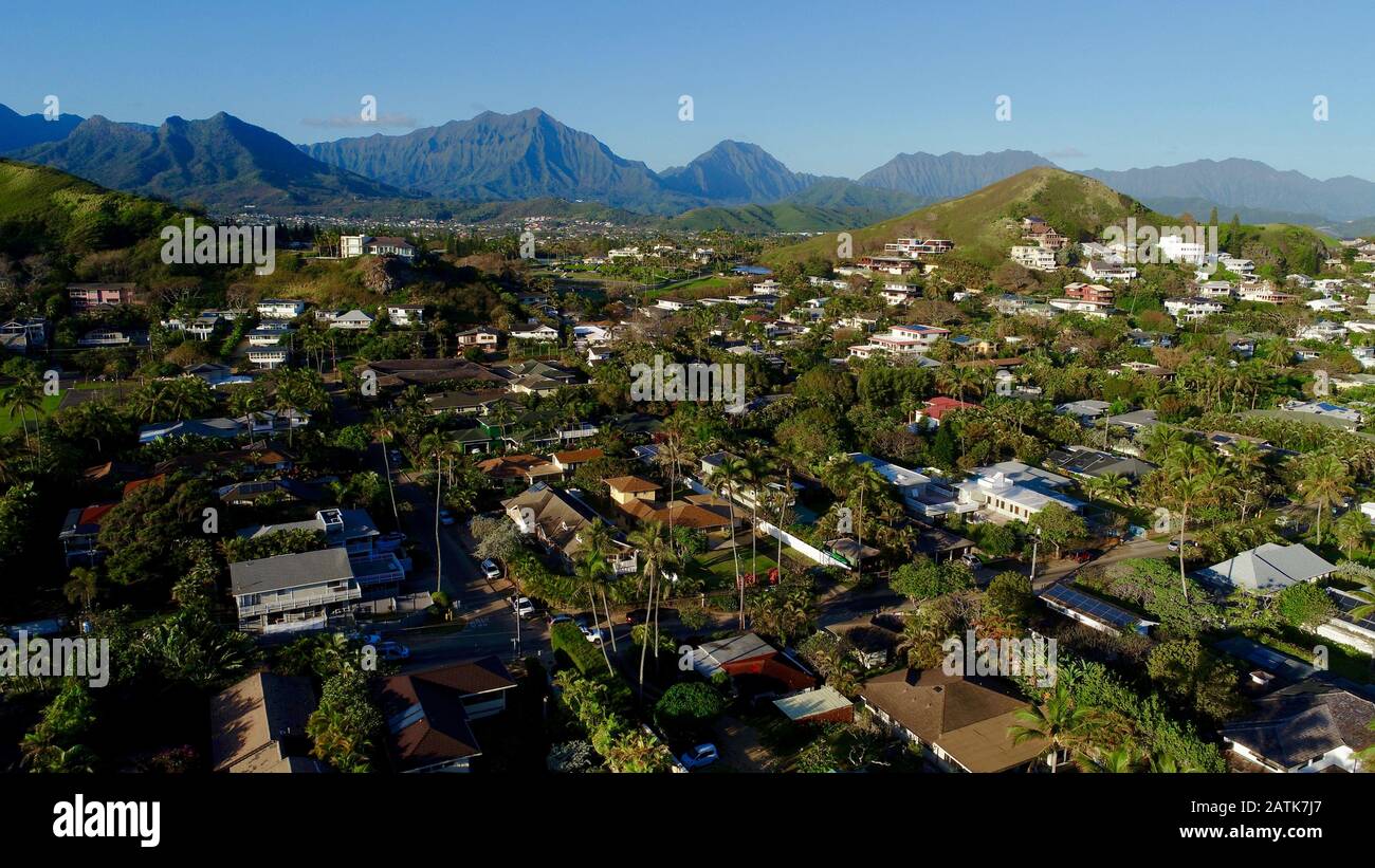Aerial view of oahu sprawl hi-res stock photography and images - Alamy