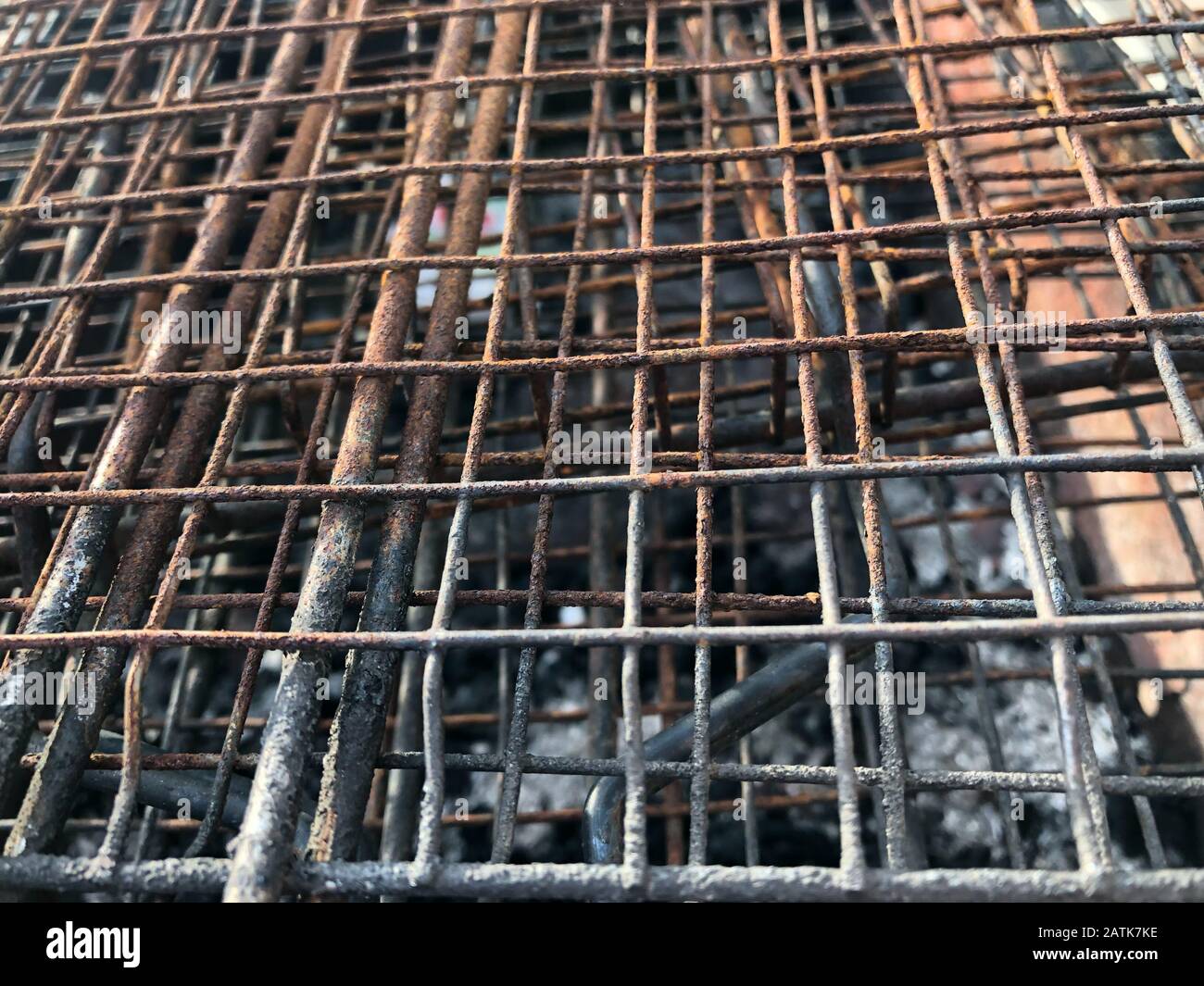 Metal rusty rods texture background Stock Photo - Alamy