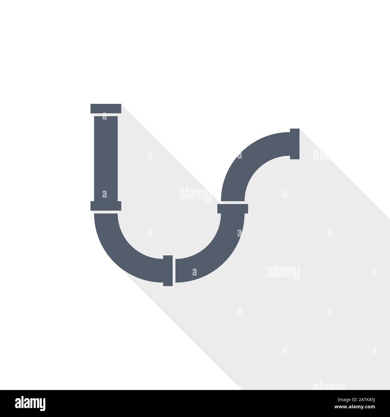 Pipeline vector icon, tube, pipe and industrial concept flat design ...