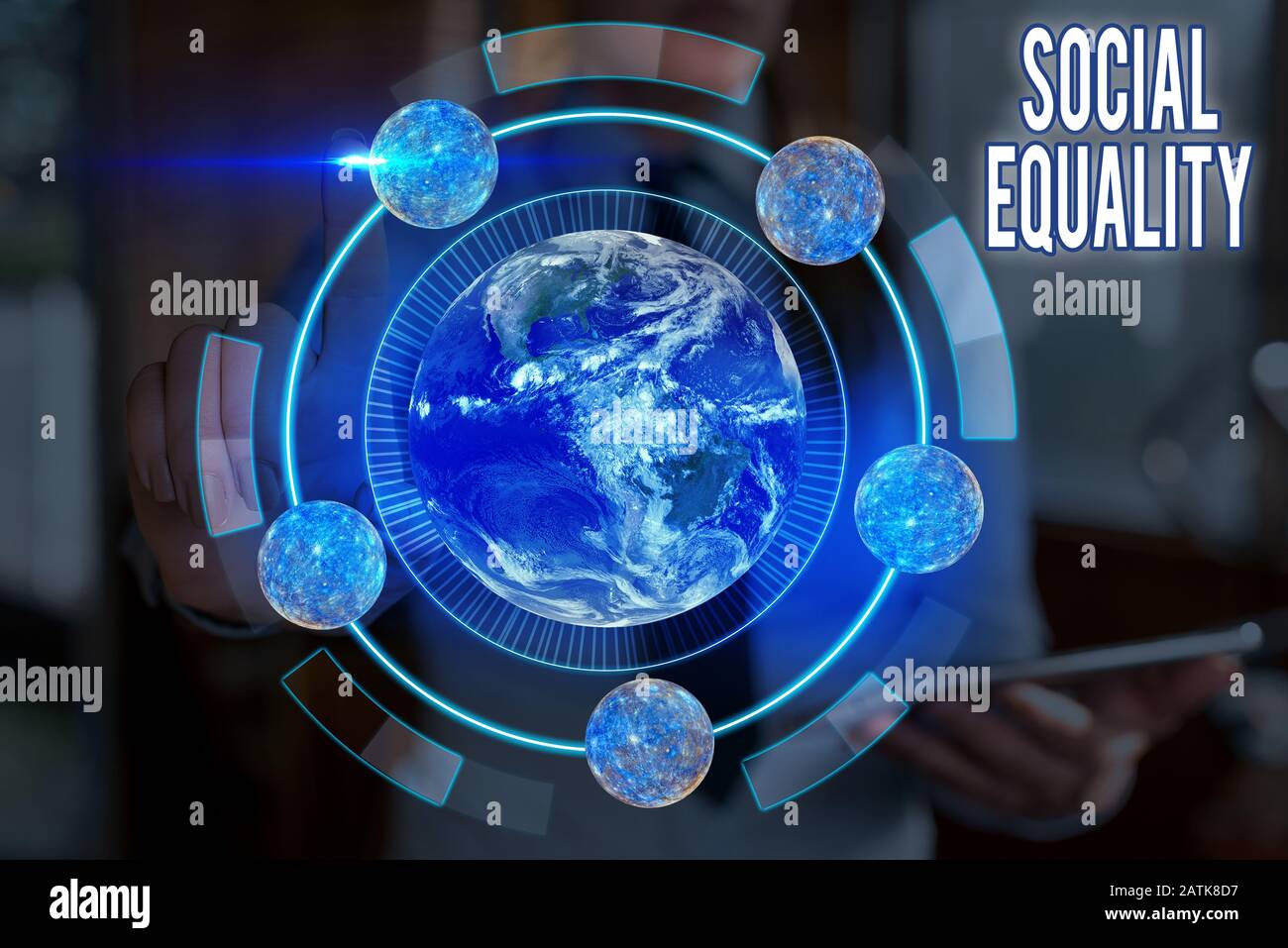Conceptual hand writing showing Social Equality. Concept meaning ...