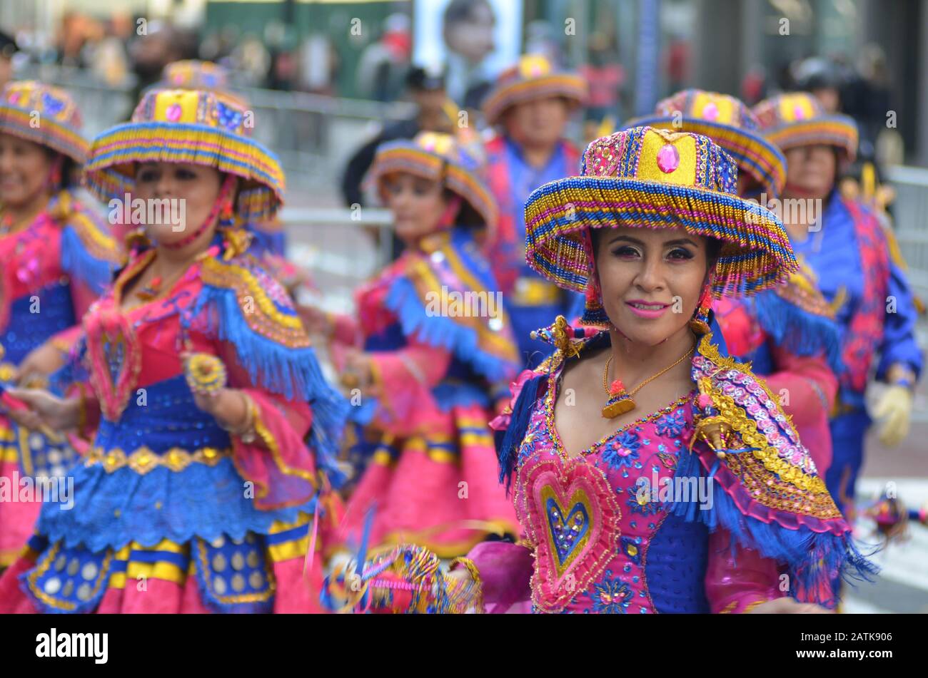 Participants seen marching along Madison Avenue during the annual ...