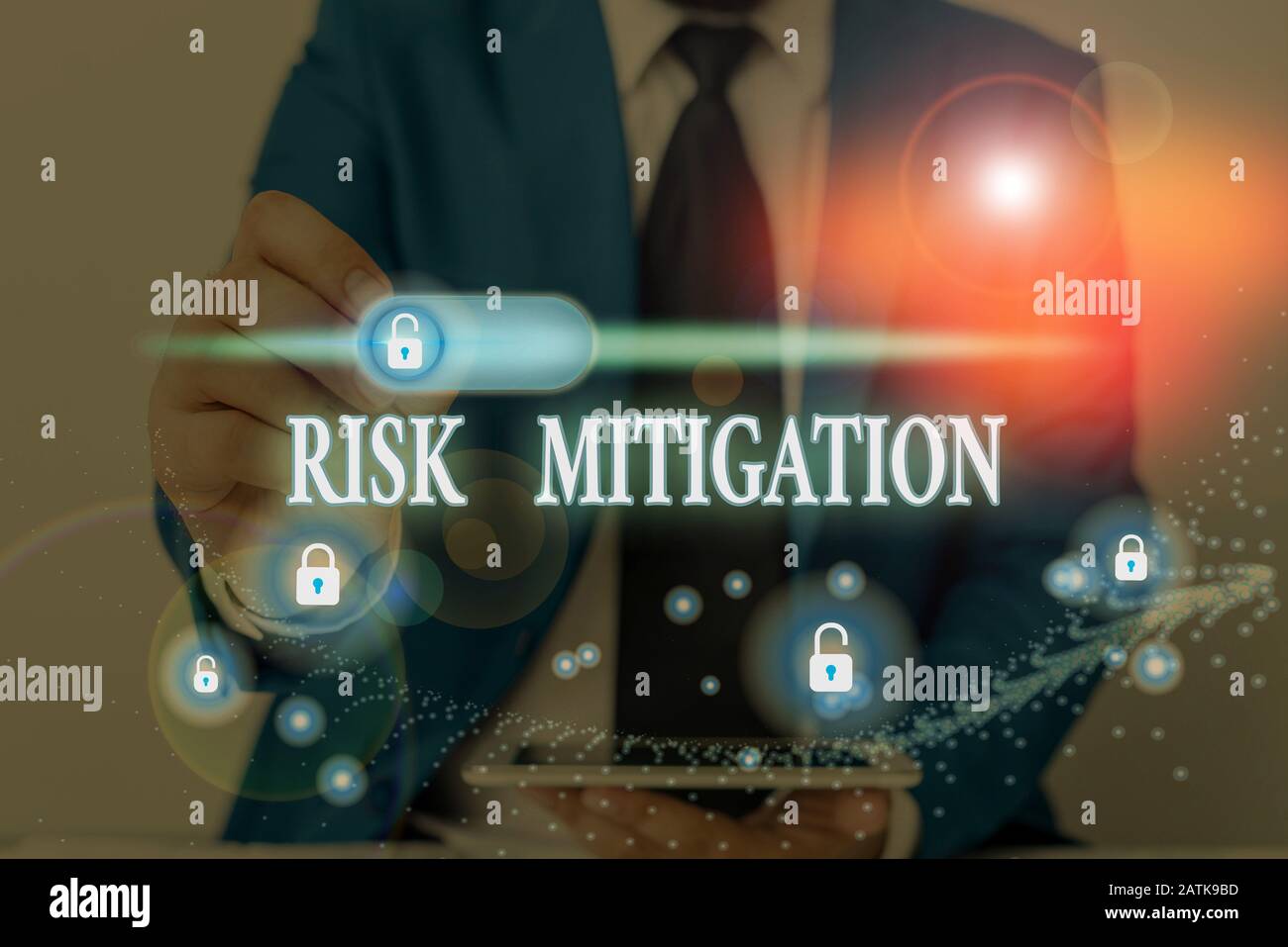 Writing note showing Risk Mitigation. Business concept for strategy to ...