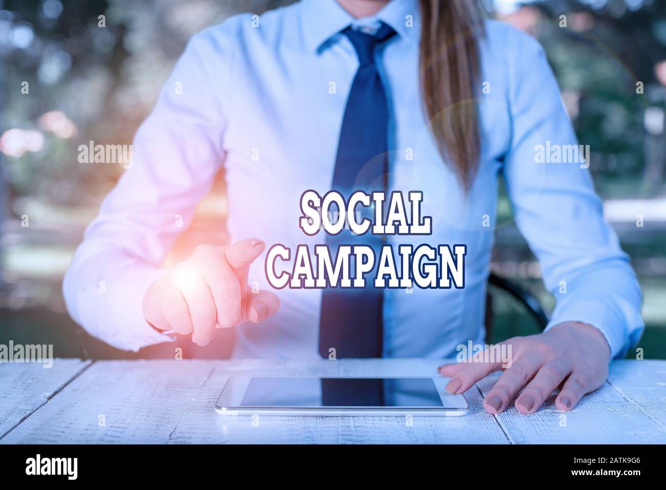 Conceptual hand writing showing Social Campaign. Concept meaning use ...