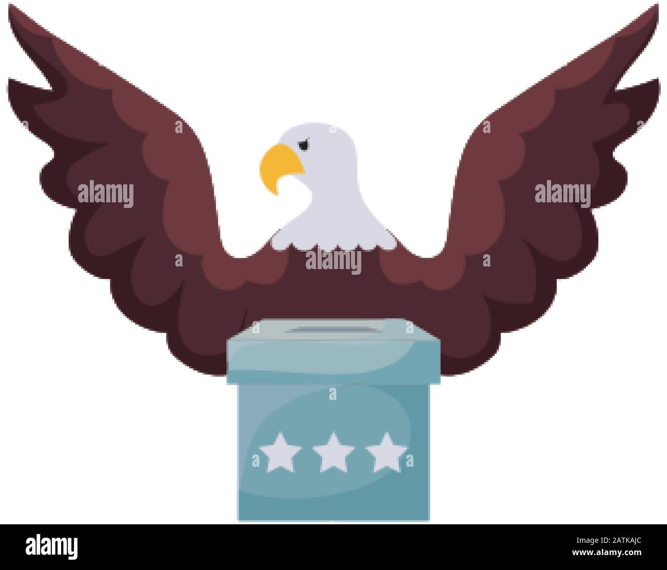 Vote box and eagle design, Usa happy presidents day elections united ...