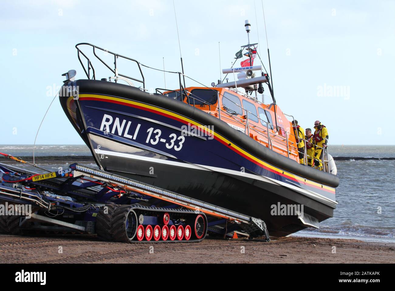 RNLI Exmouth lifeboat Bridie O'Shea, on excerise at Exmouth, Devon ...