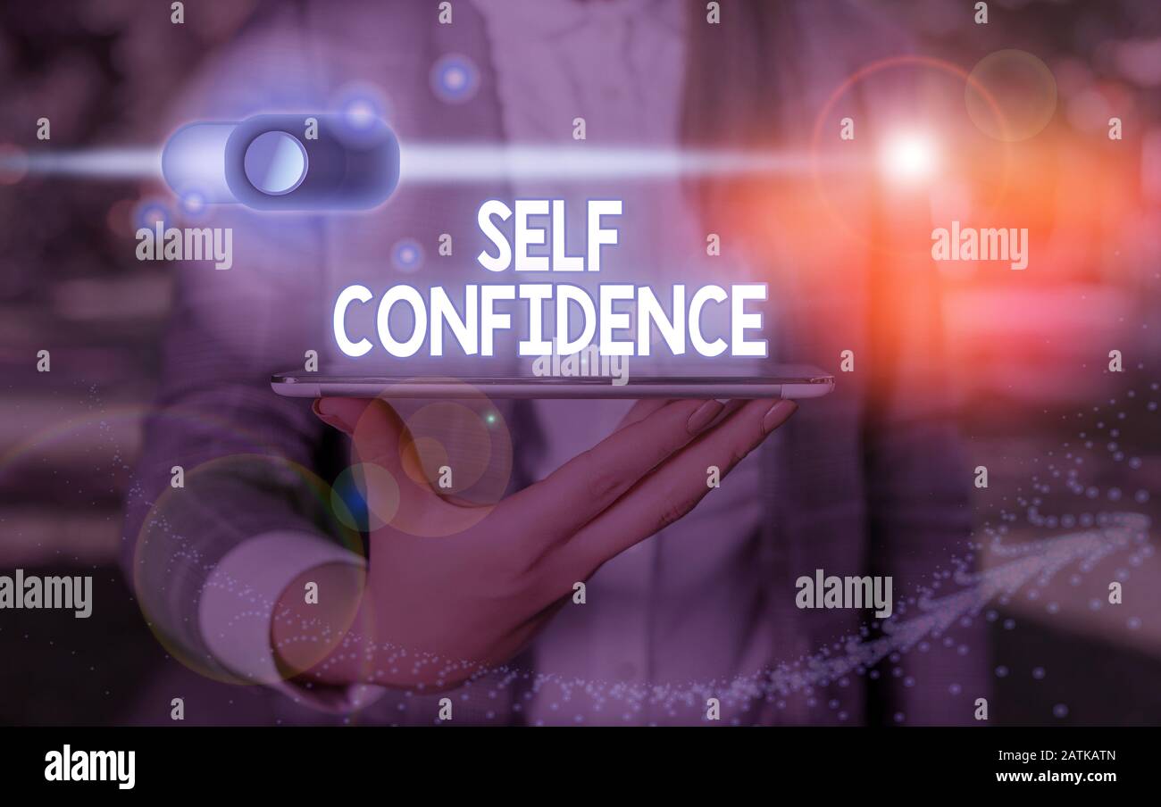 Handwriting text writing Self Confidence. Conceptual photo a feeling of ...
