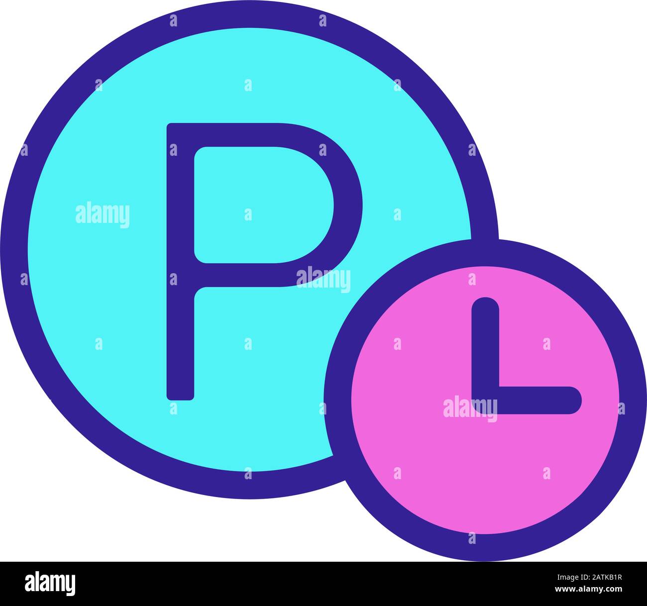 Temporary parking icon vector. Isolated contour symbol illustration ...