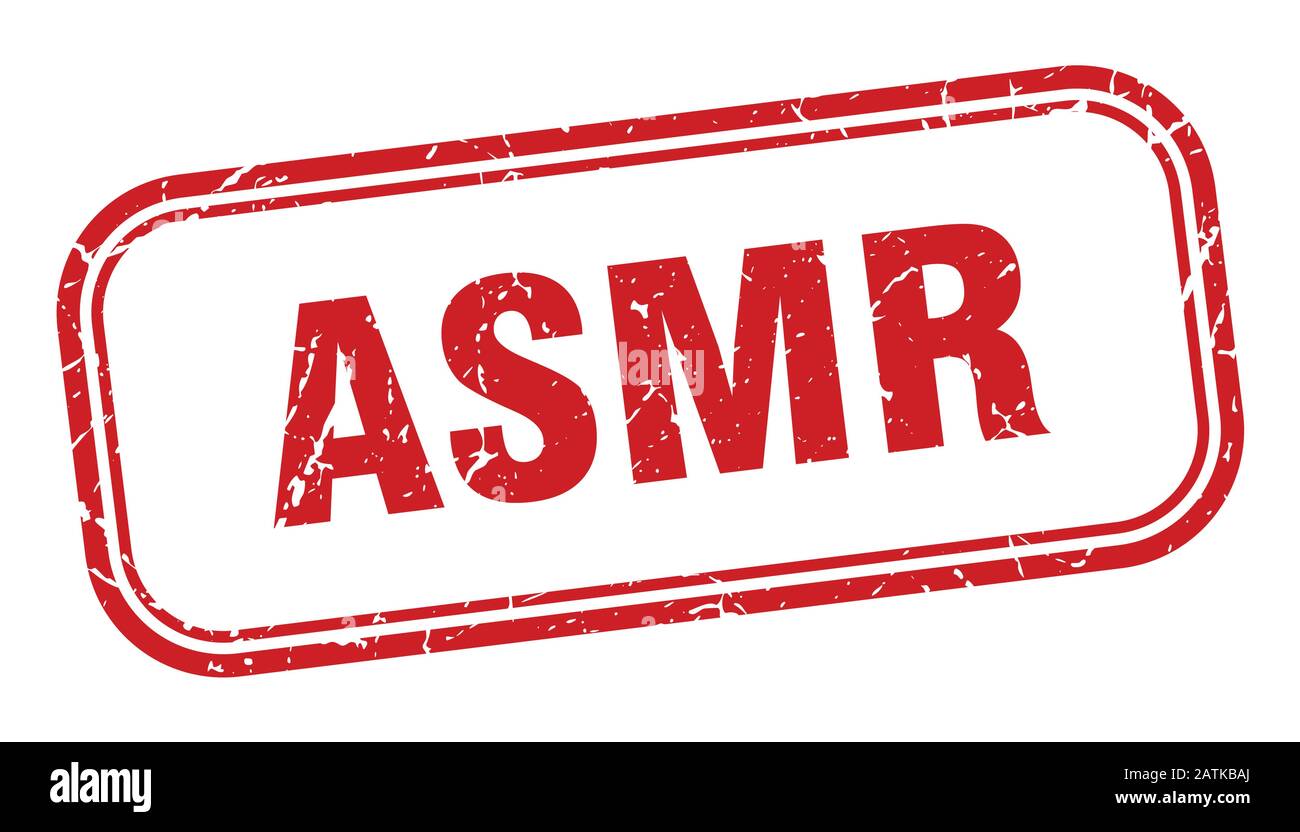 asmr stamp. asmr square grunge red sign. asmr tag Stock Vector Image ...