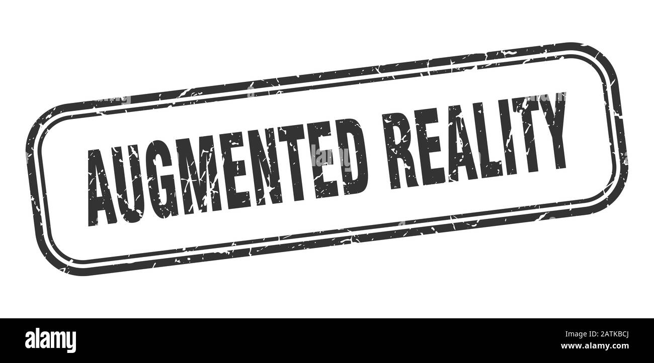 augmented reality stamp. augmented reality square grunge black sign ...