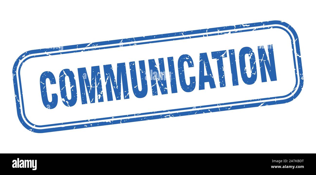 communication stamp. communication square grunge blue sign ...