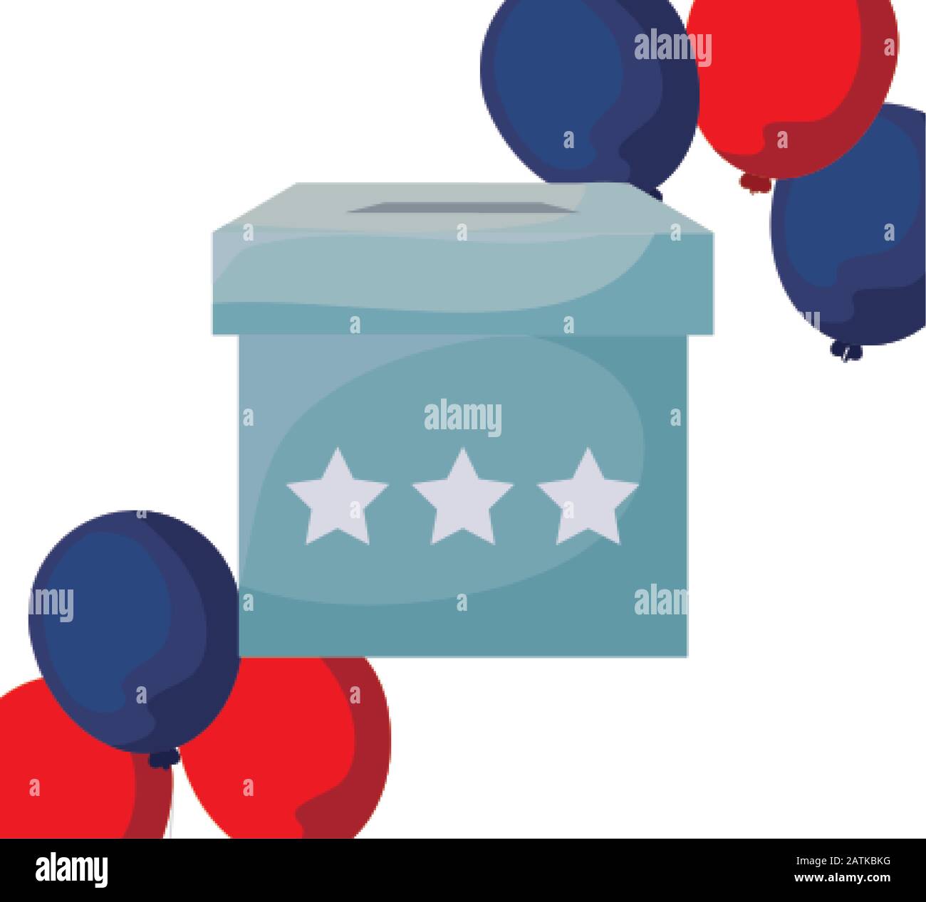 Vote box and balloons design, Usa happy presidents day elections united ...