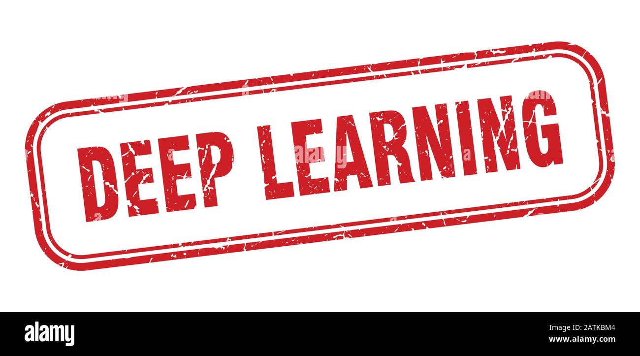 deep learning stamp. deep learning square grunge red sign. deep ...