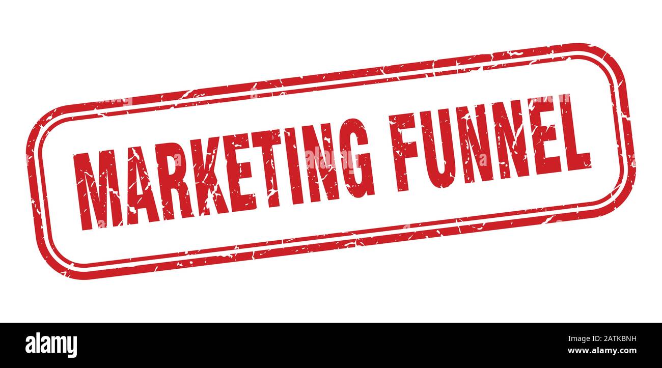 marketing funnel stamp. marketing funnel square grunge red sign ...