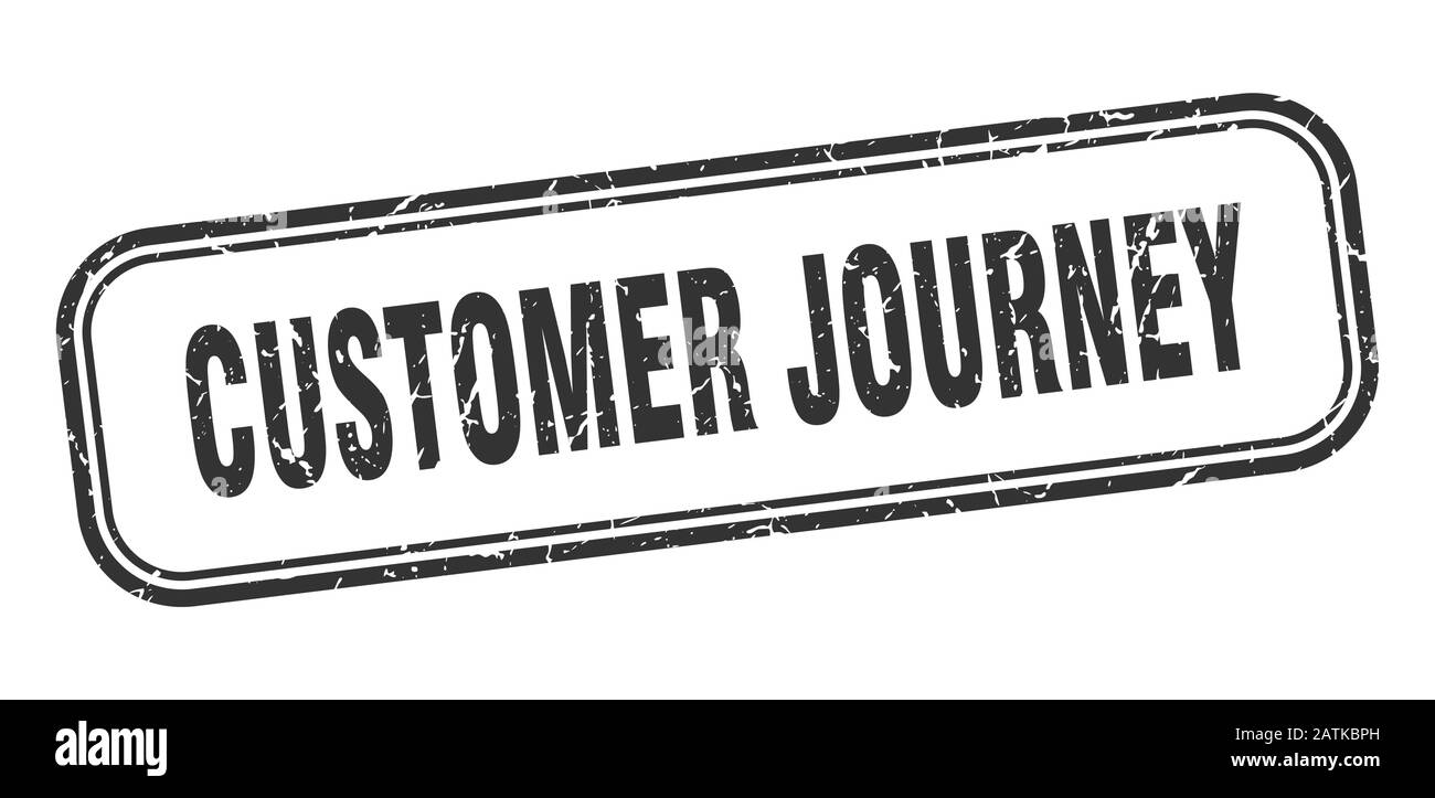 customer journey stamp. customer journey square grunge black sign ...