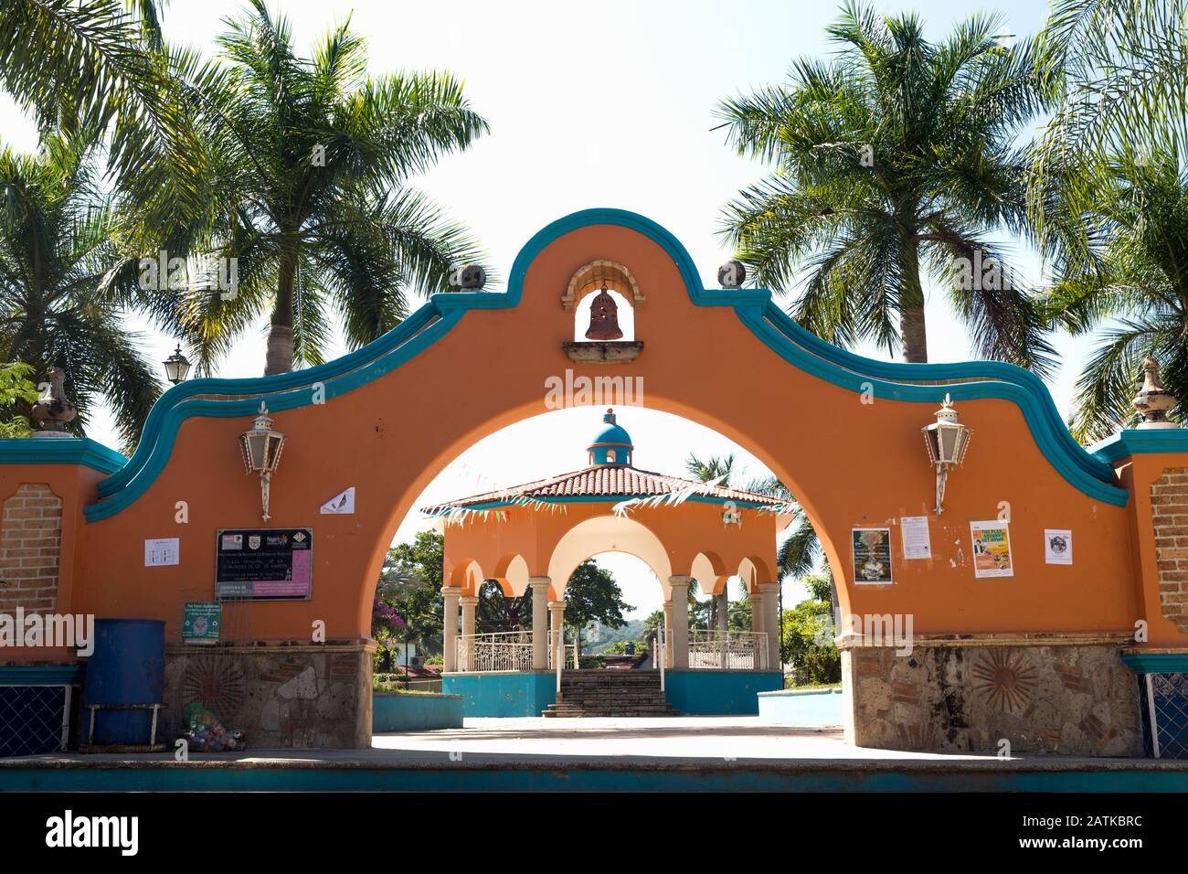 Mexico, Los de Marcos, Nayarit, the bandstand in the plaza Stock Photo ...