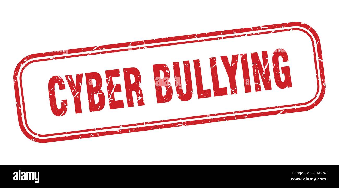 cyber bullying stamp. cyber bullying square grunge red sign. cyber ...