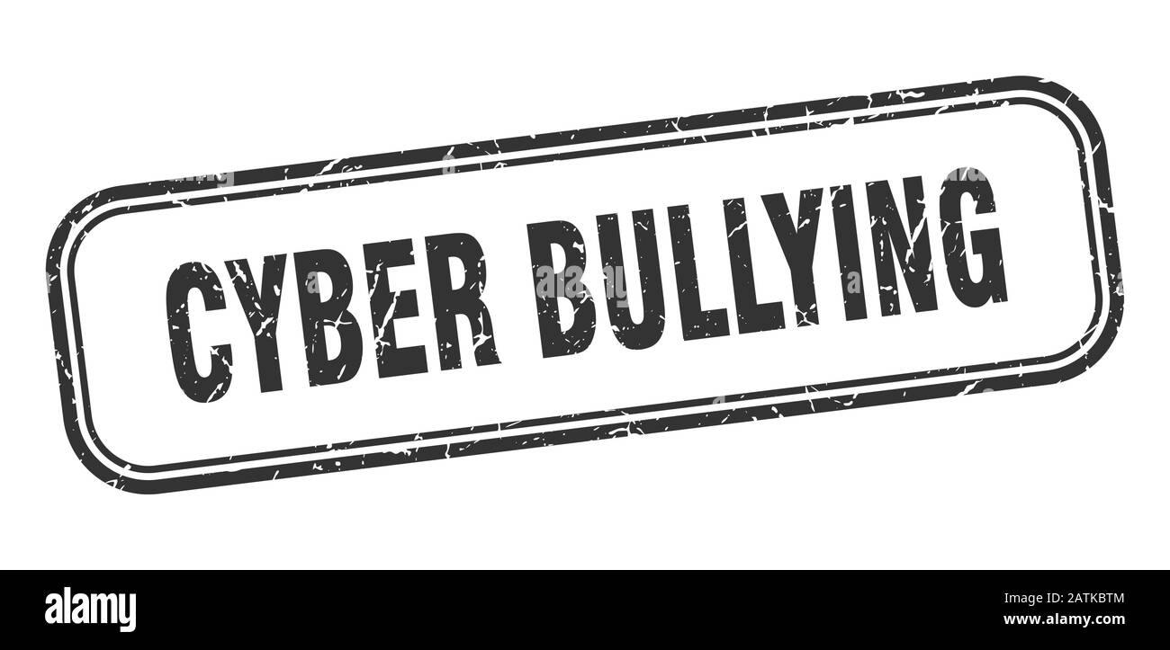cyber bullying stamp. cyber bullying square grunge black sign. cyber ...