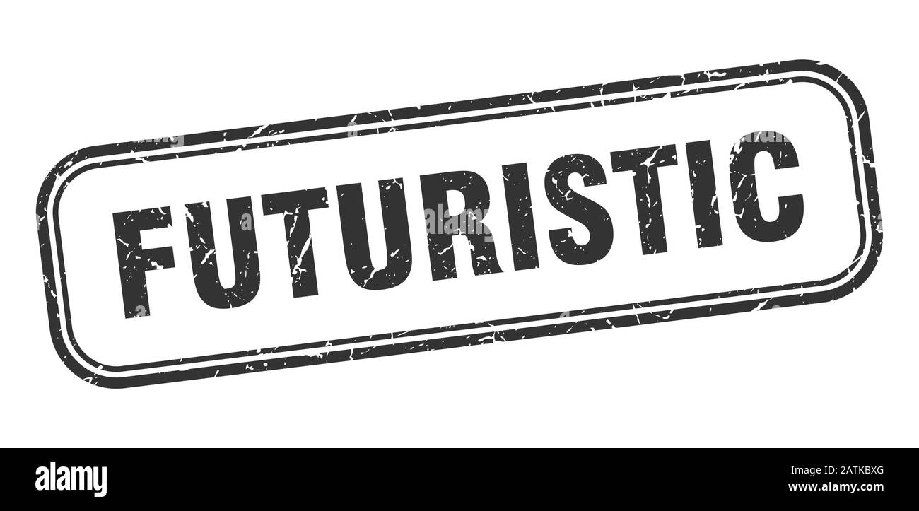 futuristic stamp. futuristic square grunge black sign. futuristic tag ...