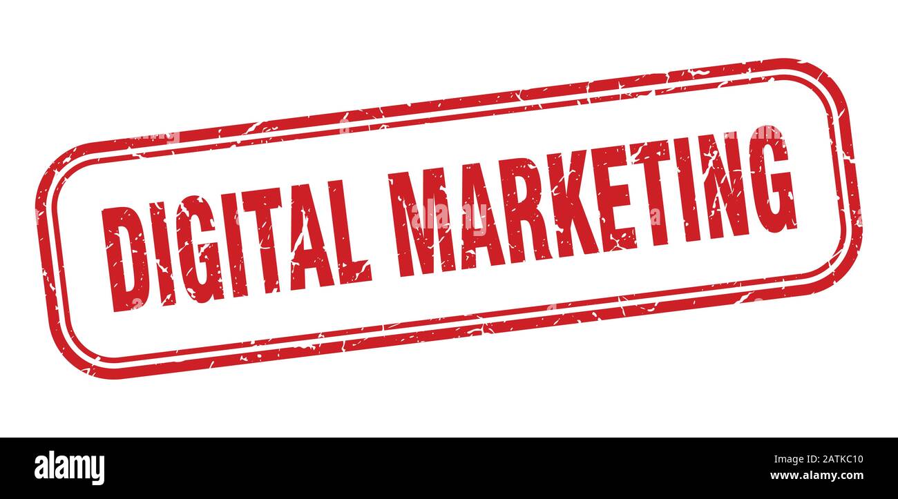 digital marketing stamp. digital marketing square grunge red sign ...