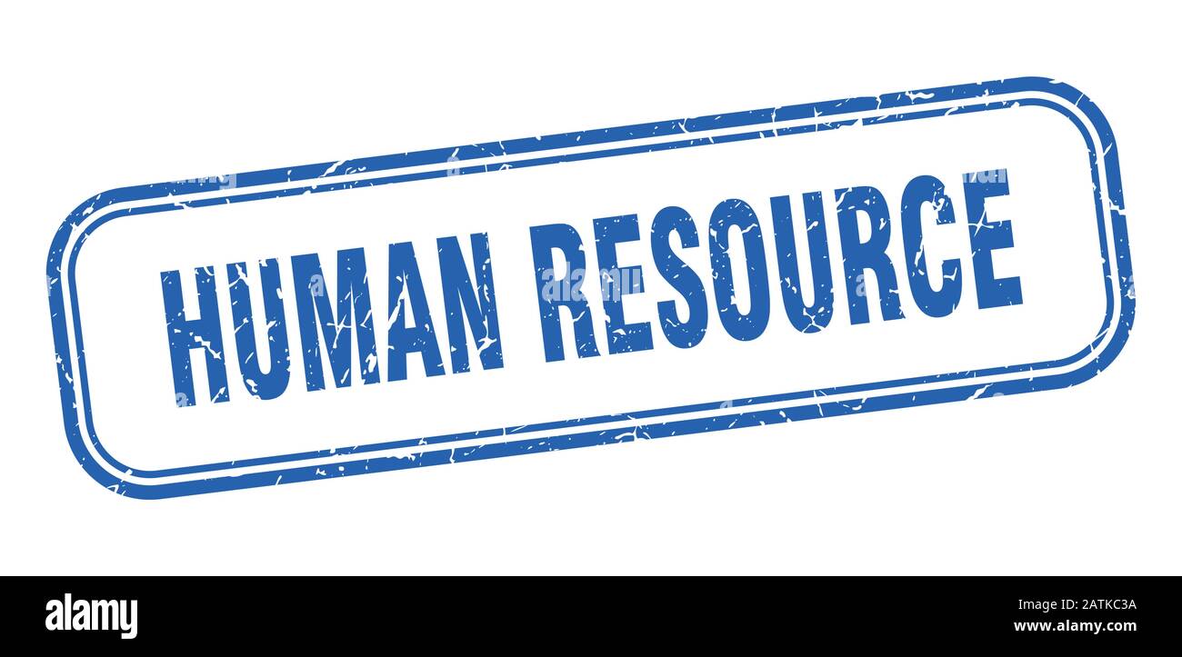 human resource stamp. human resource square grunge blue sign. human ...