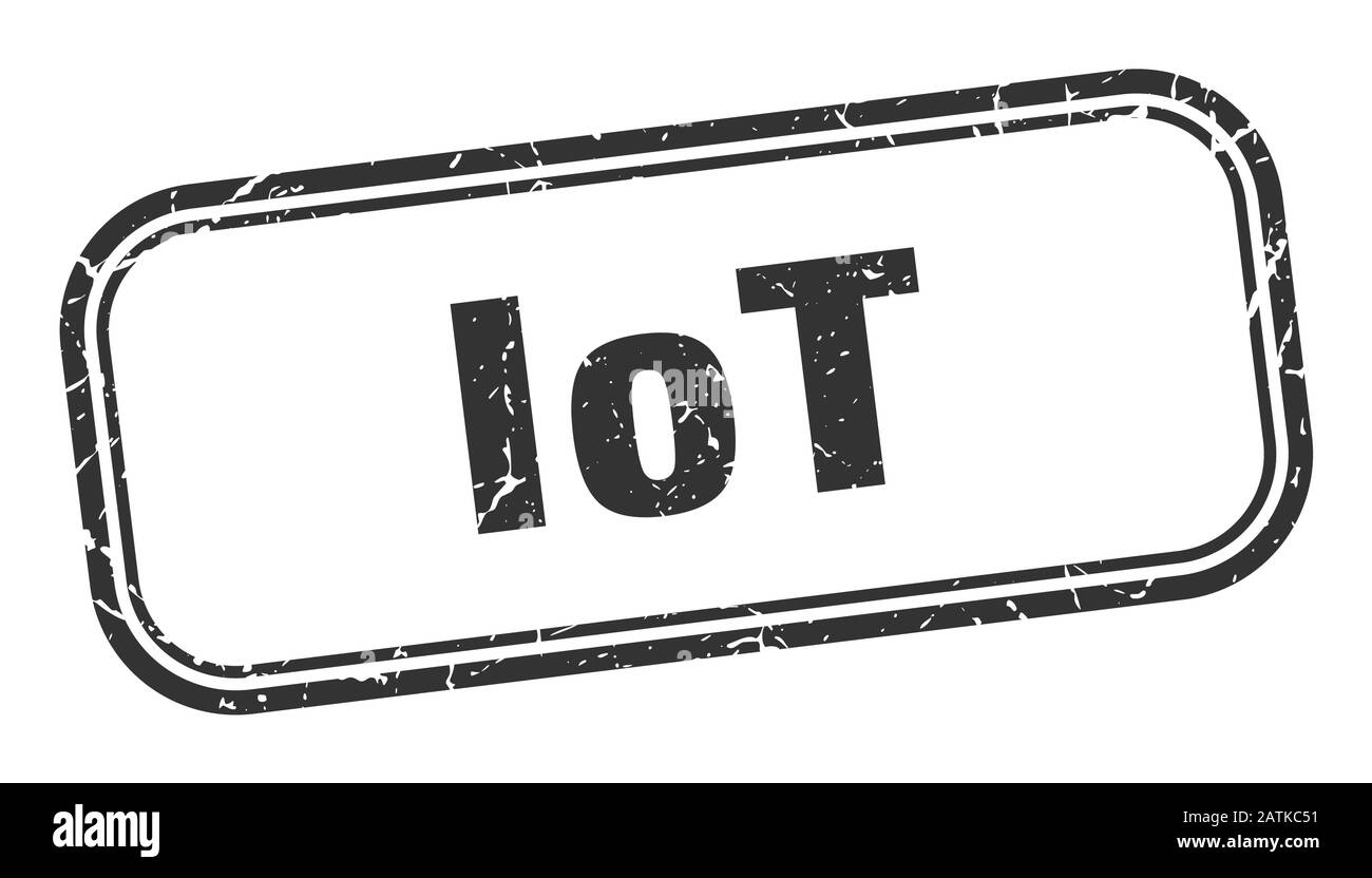 iot stamp. iot square grunge black sign. iot tag Stock Vector Image ...