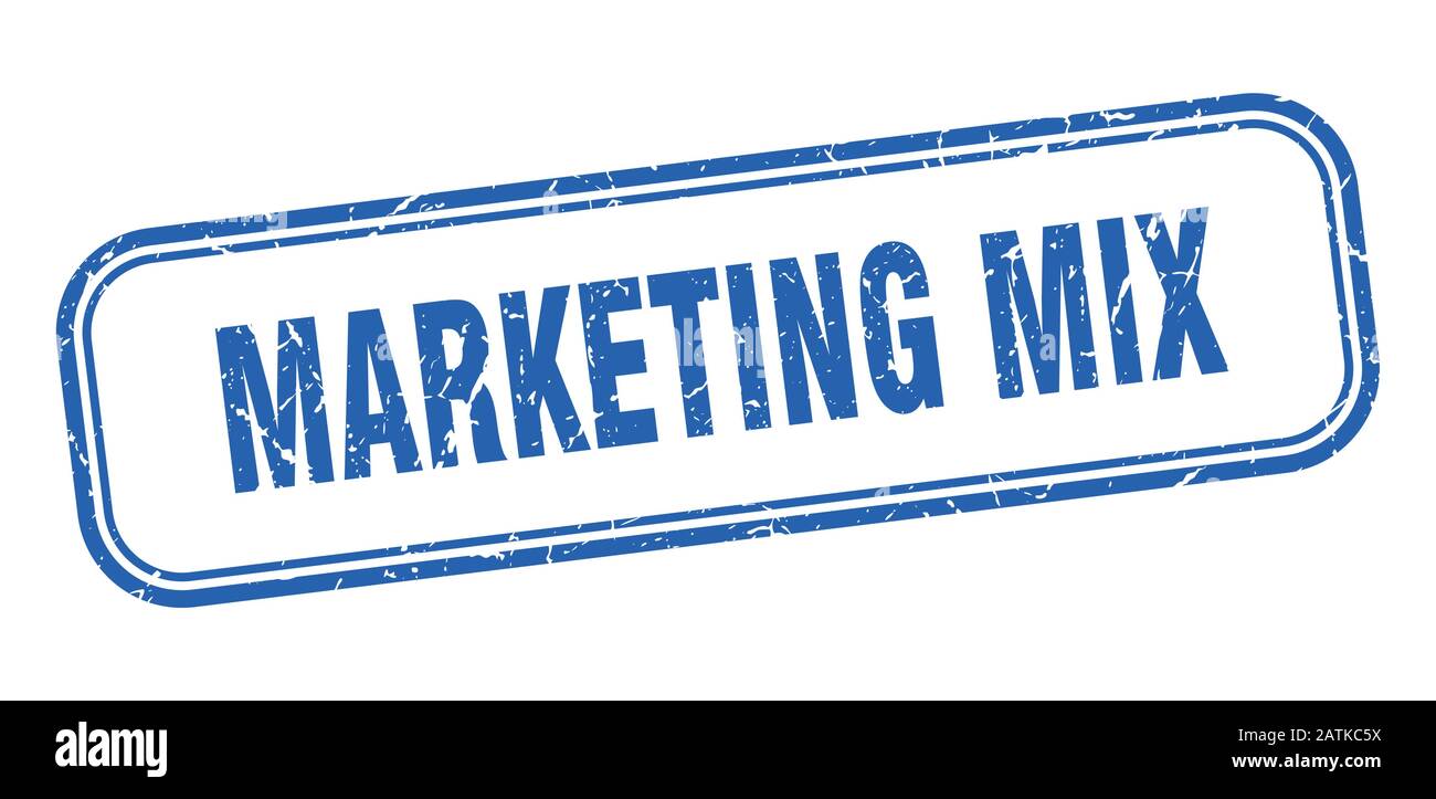 marketing mix stamp. marketing mix square grunge blue sign. marketing ...
