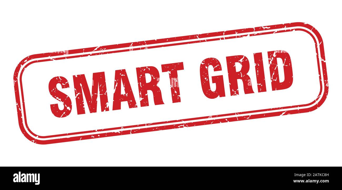 smart grid stamp. smart grid square grunge red sign. smart grid tag ...