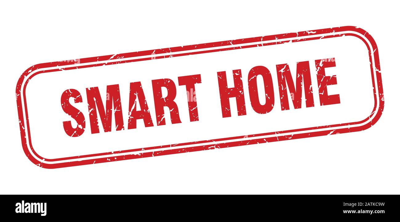 smart home stamp. smart home square grunge red sign. smart home tag ...