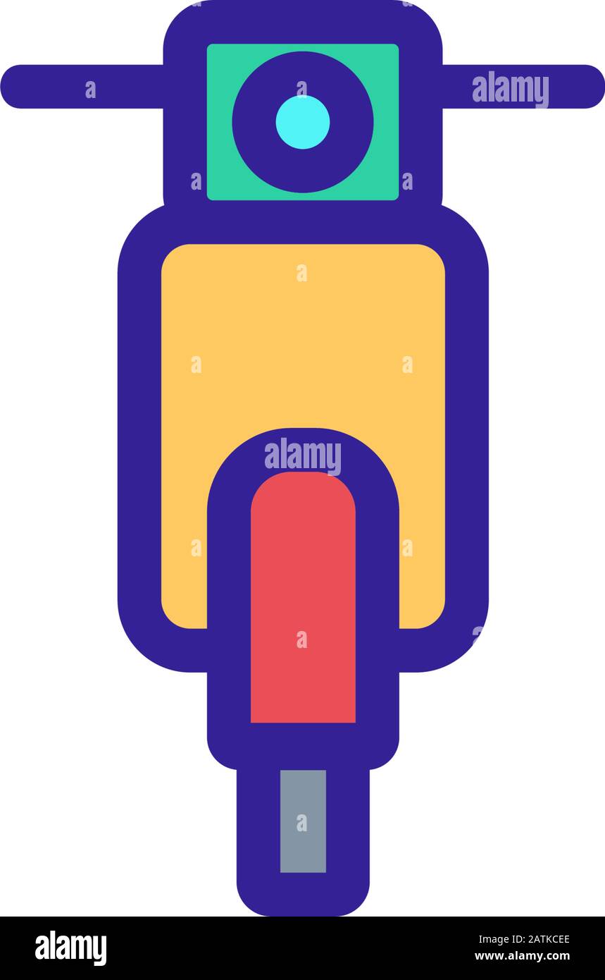 moped icon vector. Isolated contour symbol illustration Stock Vector ...