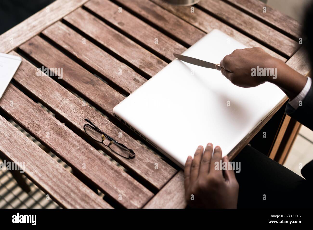 Indian man coffee, laptop hi-res stock photography and images - Alamy