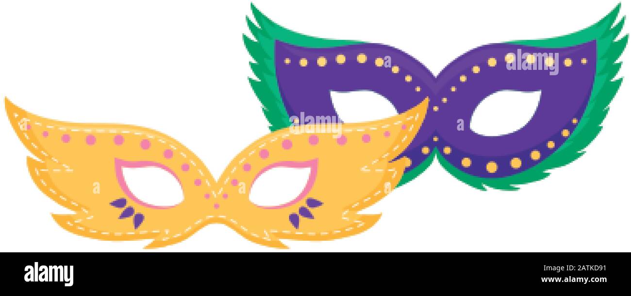 Mardi gras masks design, Party carnival decoration celebration festival ...