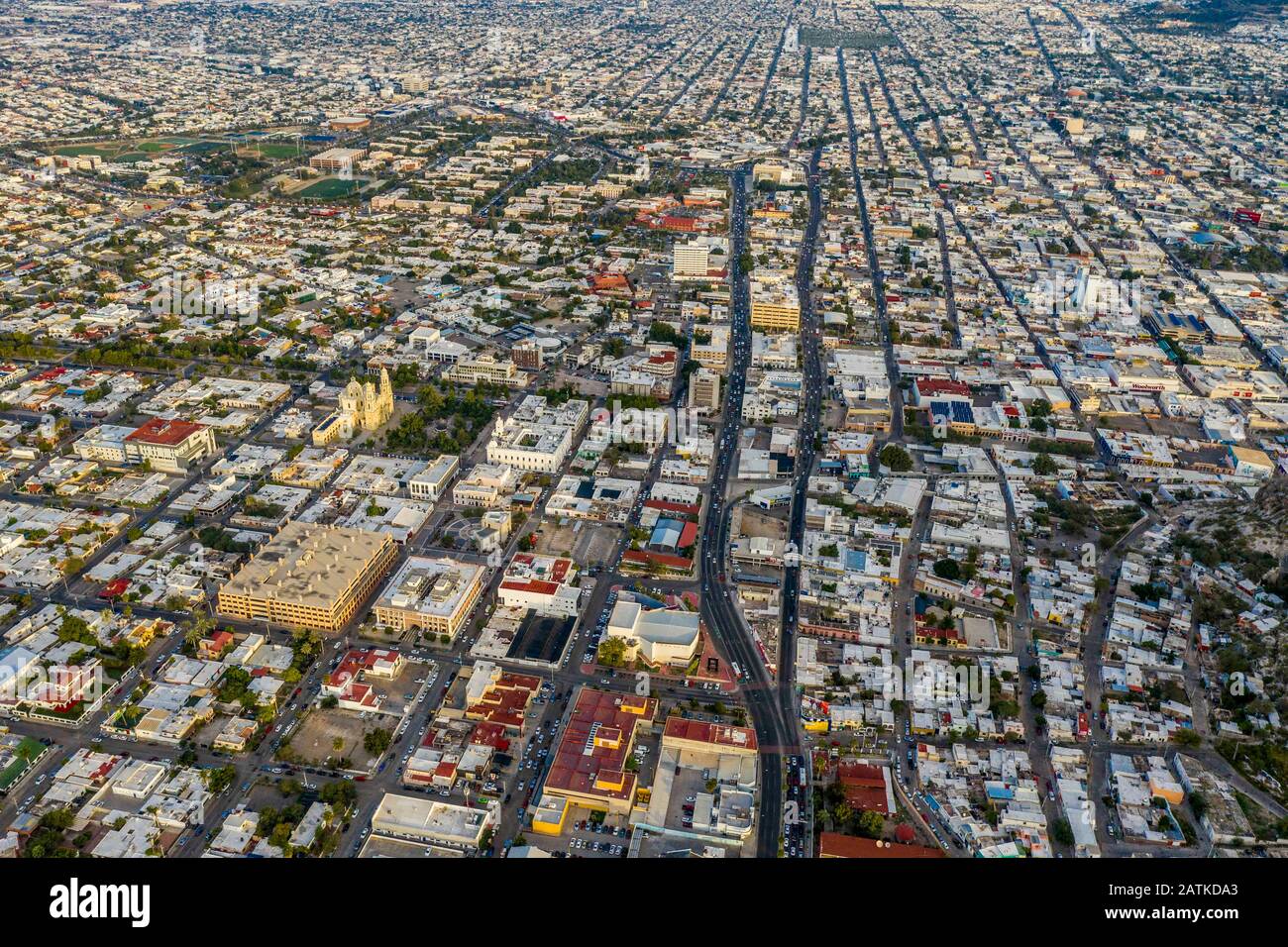 Aerial view of Hermosillo, Sonora. City, city landscape. vista aerea de ...