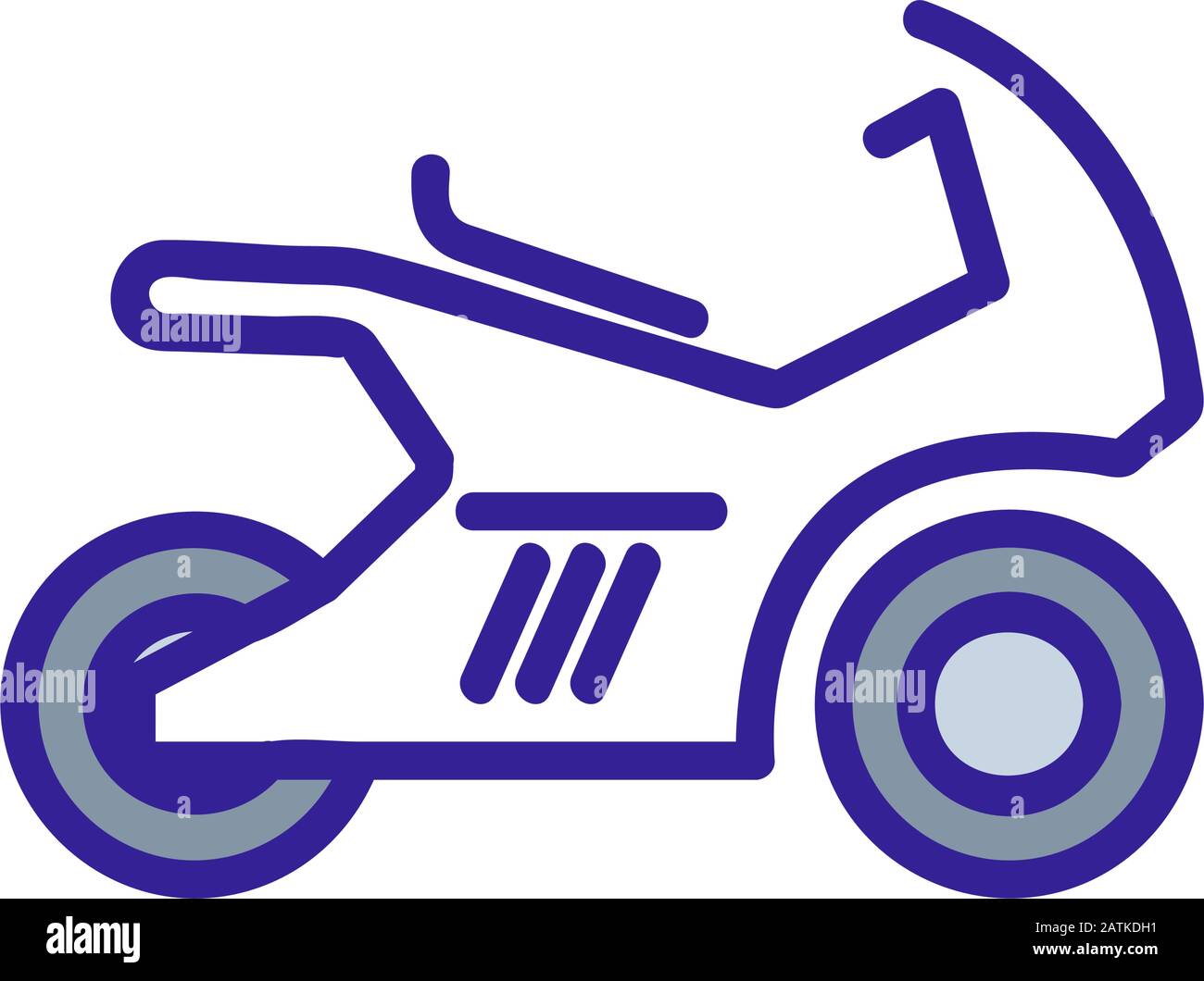 motorcycle icon vector. Isolated contour symbol illustration Stock ...