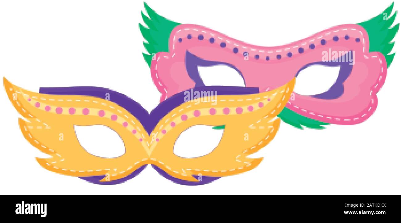 Mardi gras masks design, Party carnival decoration celebration festival ...