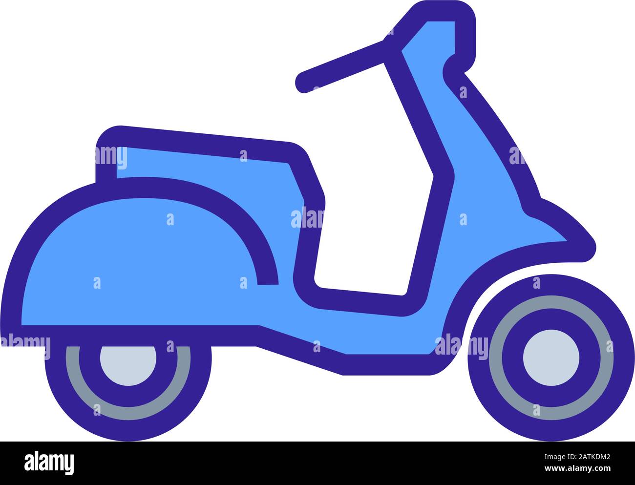 moped icon vector. Isolated contour symbol illustration Stock Vector ...