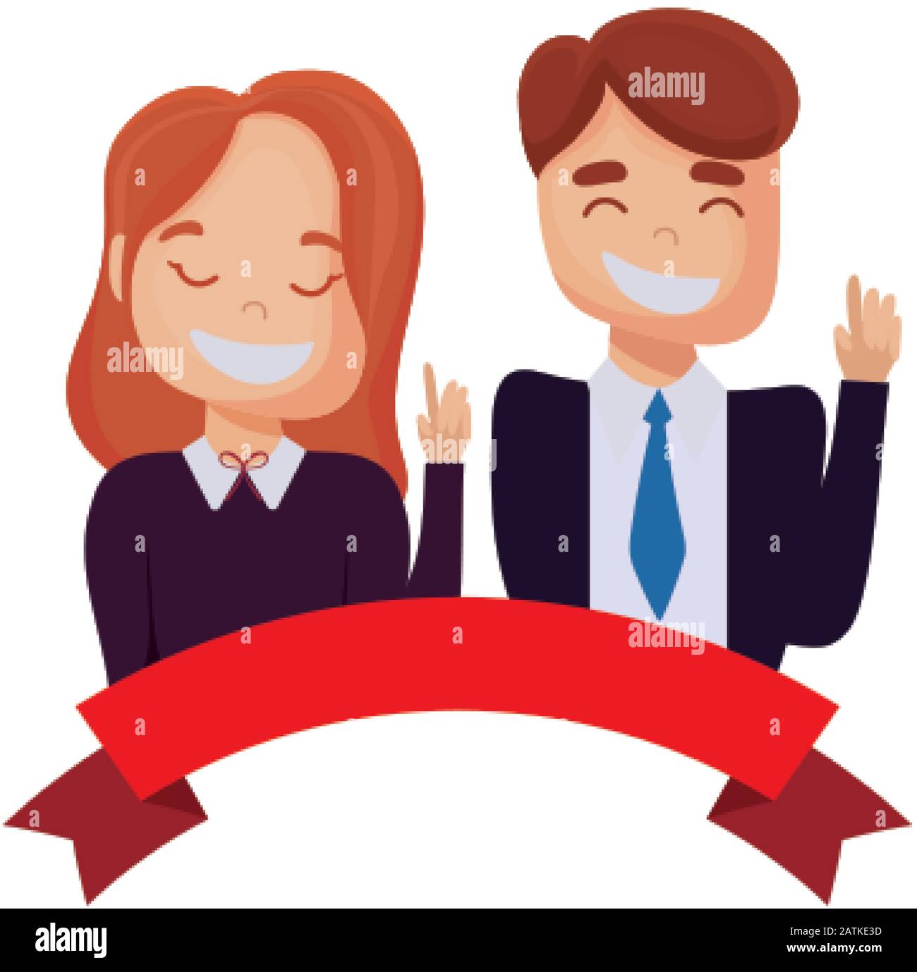 Man and woman cartoon design, Usa happy presidents day elections united ...
