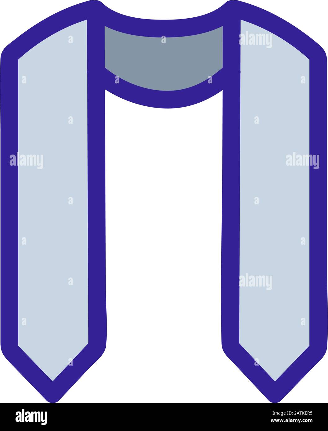 Cape graduate icon vector. Isolated contour symbol illustration Stock ...