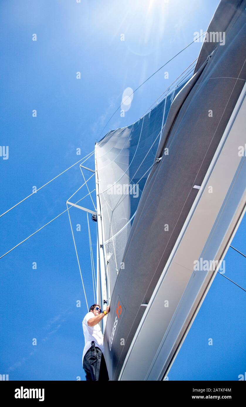 Racing catamaran rigging hi-res stock photography and images - Alamy