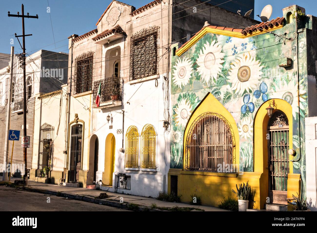 Colorful Spanish Colonial style buildings and cobblestone streets in ...